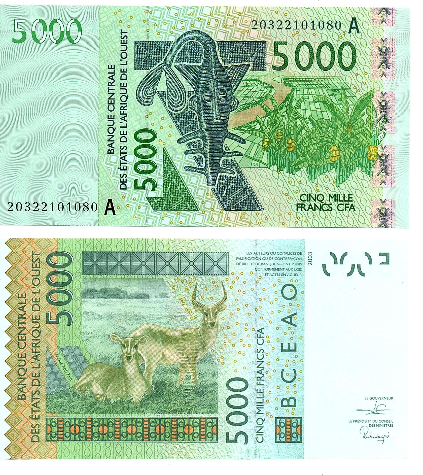 Ivory Coast 117A20 5000 Francs CFA NEW2020 Pages World Paper Money Ivory Coast 117A20 5000 Francs CFA NEW2020 Pages World Paper Money